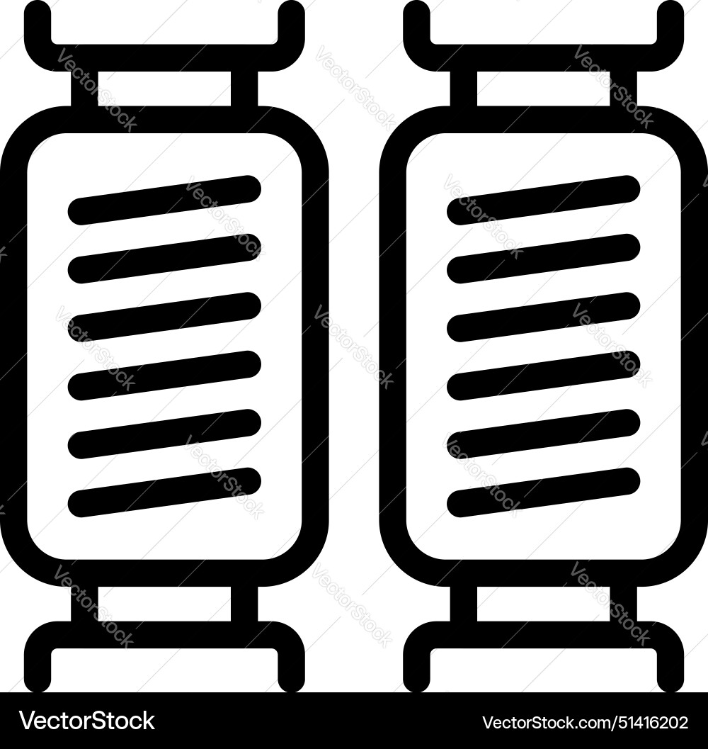 Dual iv drip bags icon isolated on white Vector Image