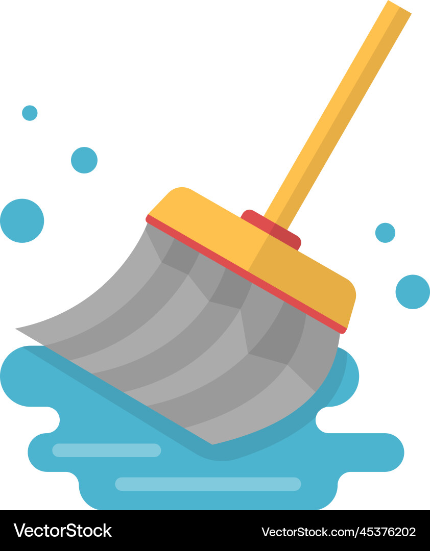 Floor moping icon cartoon wet mop cleaning Vector Image
