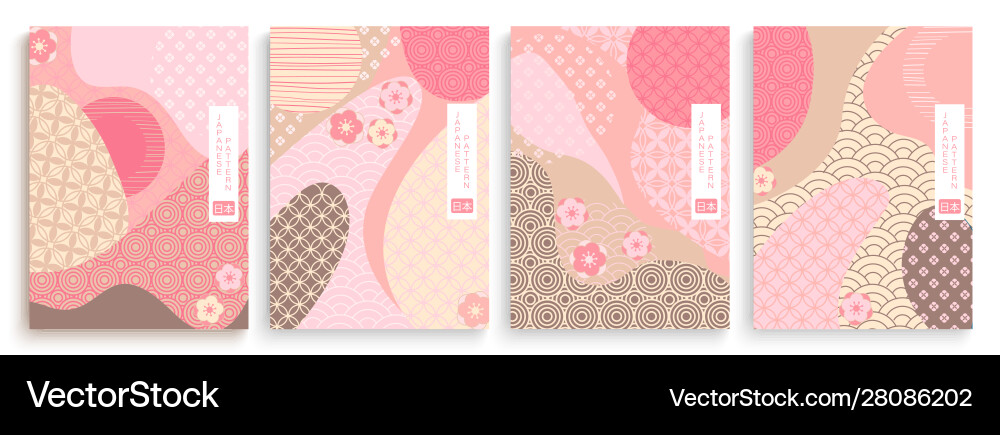 Geometric template in traditional japan style Vector Image