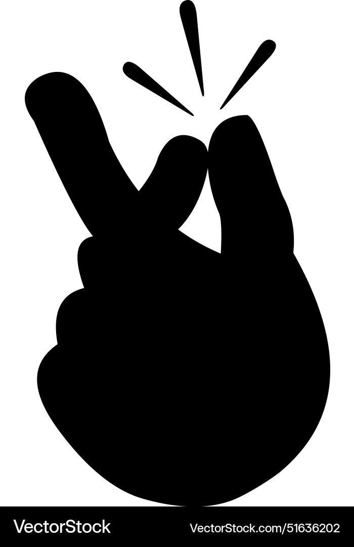 Icon silhouette hand fingers snapping Royalty Free Vector