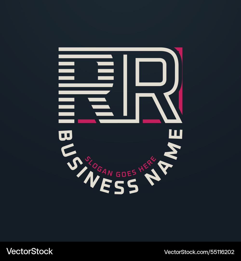 Letter rr premium logo design modern business Vector Image