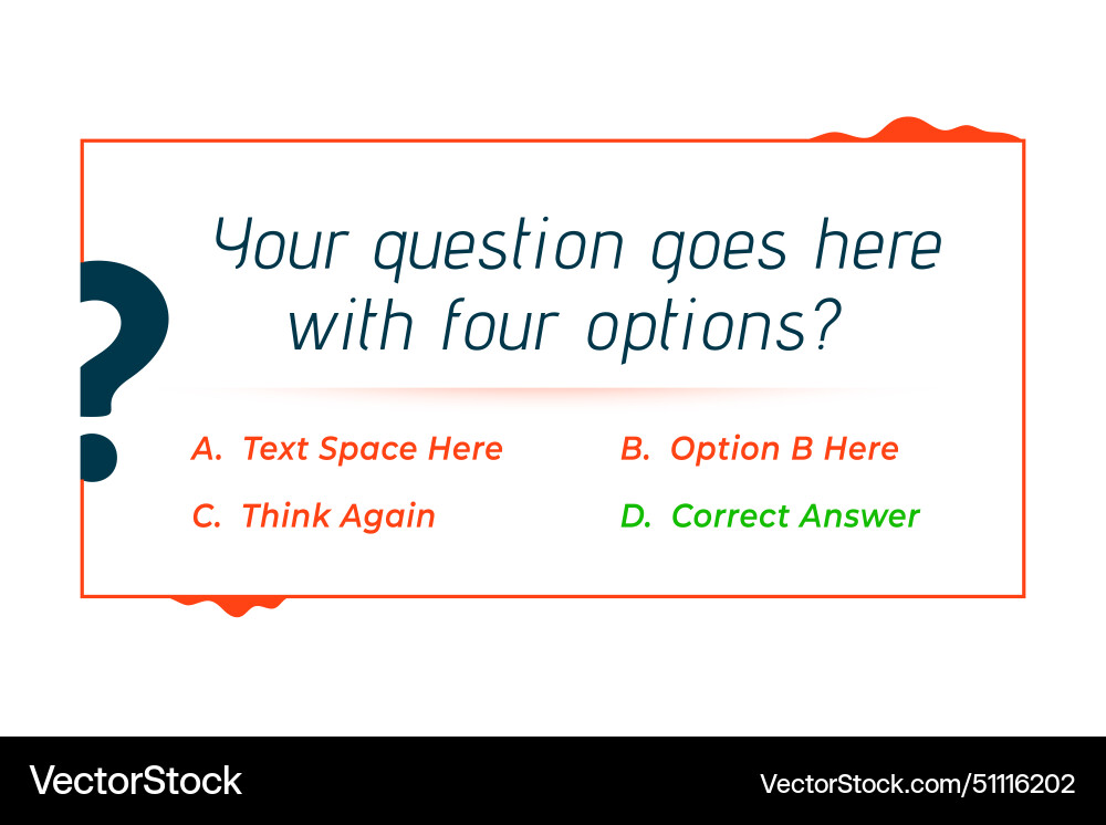 Smart way to test your knowledge with multiple Vector Image