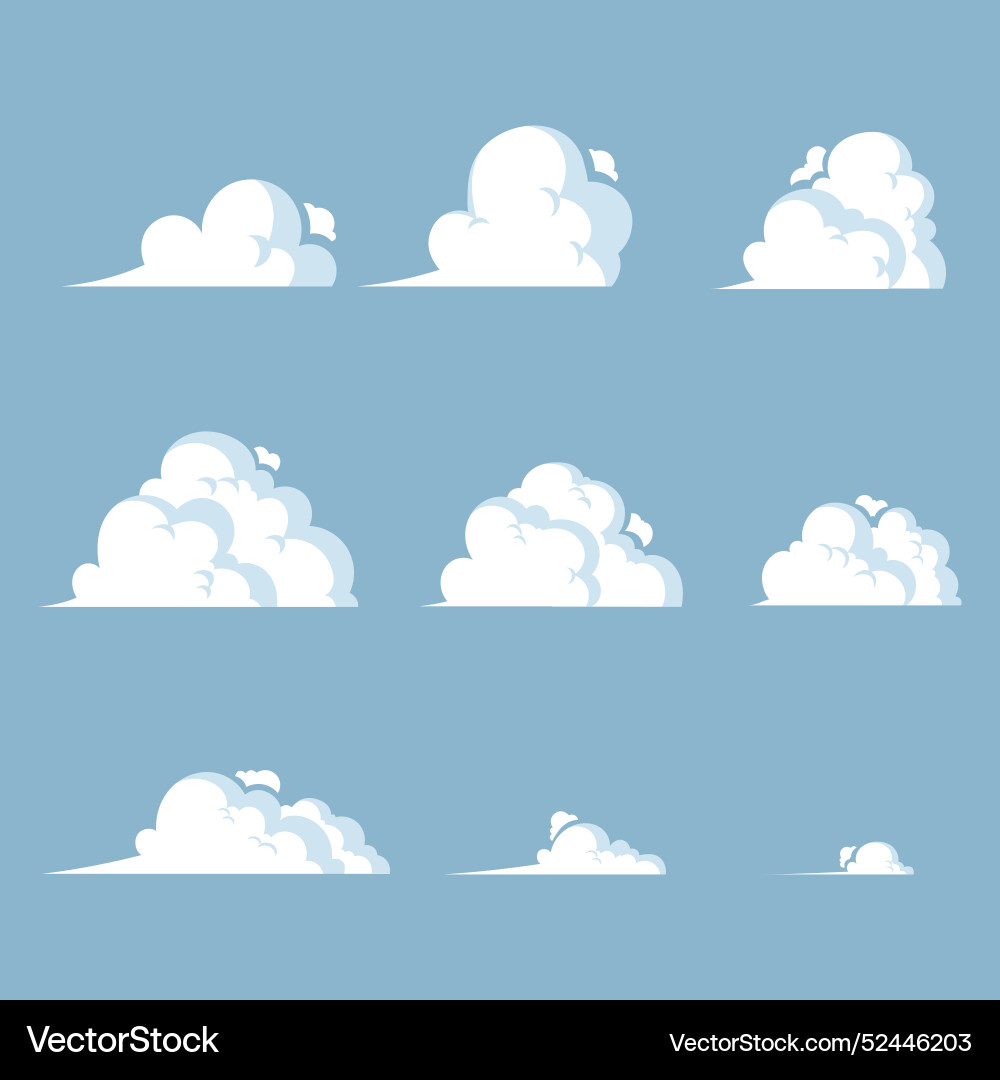 Cartoon element animation frames Royalty Free Vector Image