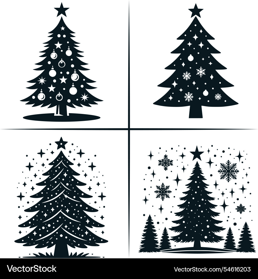 Christmas tree svg bundlechristmas svgchris Vector Image