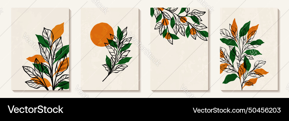 Creative minimalist hand draw abstract art Vector Image