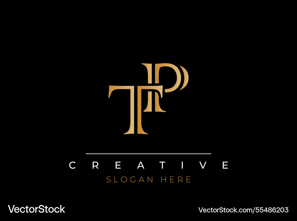 Creative tp luxury logo Royalty Free Vector Image