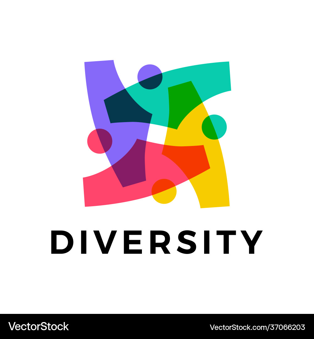 Diversity Team People Logo Royalty Free Vector Image