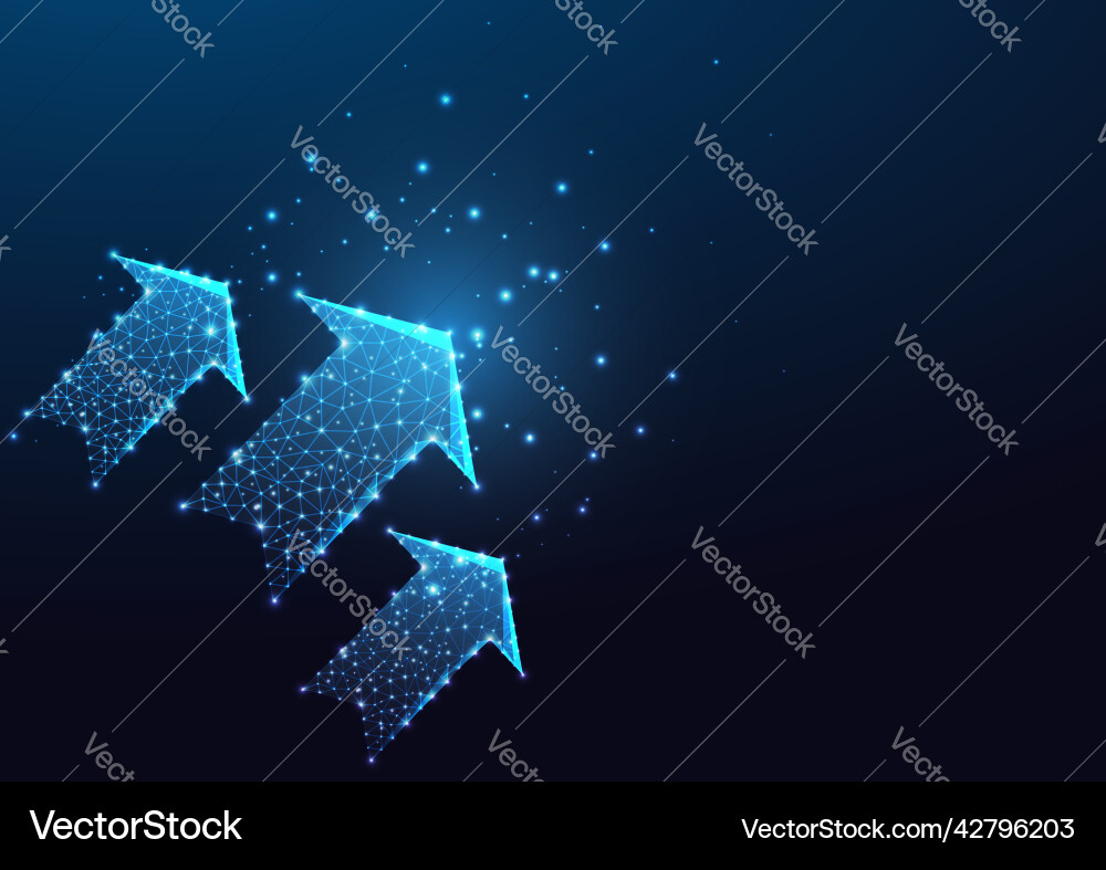 Futuristic growth progress concept banner Vector Image