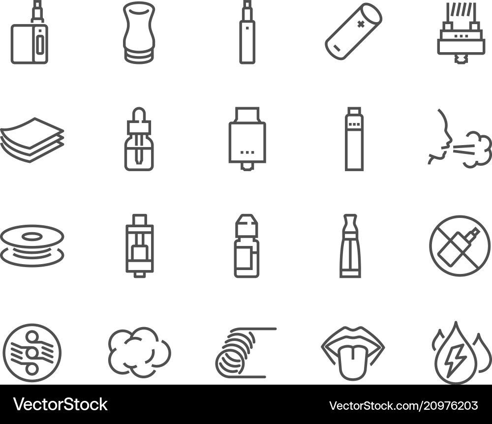 Line vape icons Royalty Free Vector Image - VectorStock
