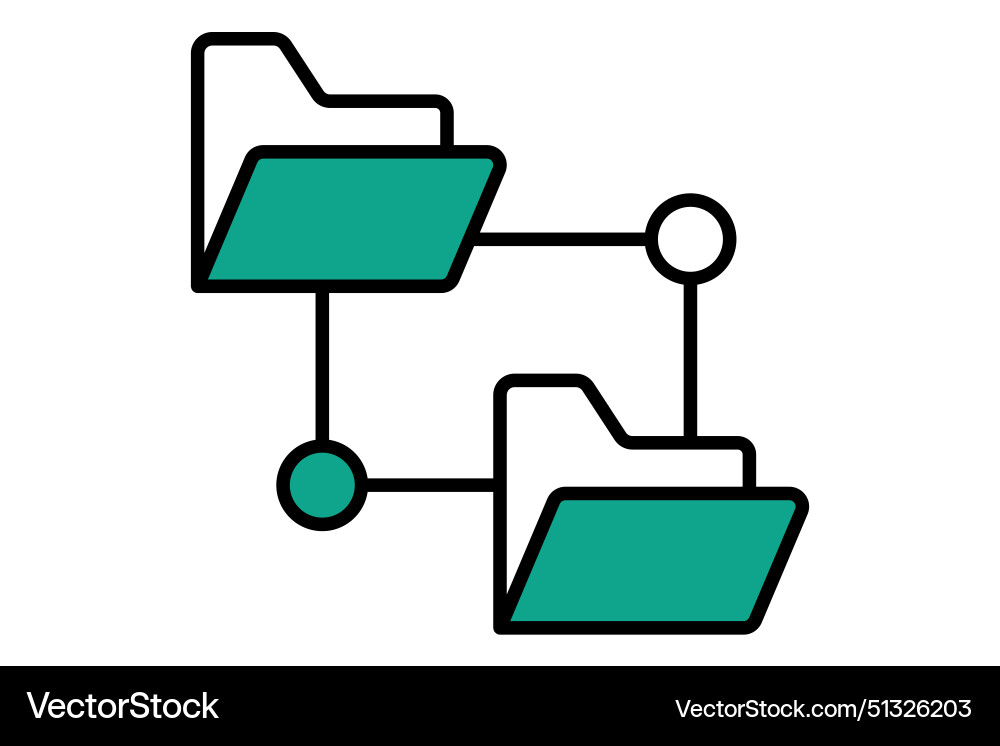 Network folder icon related to information Vector Image