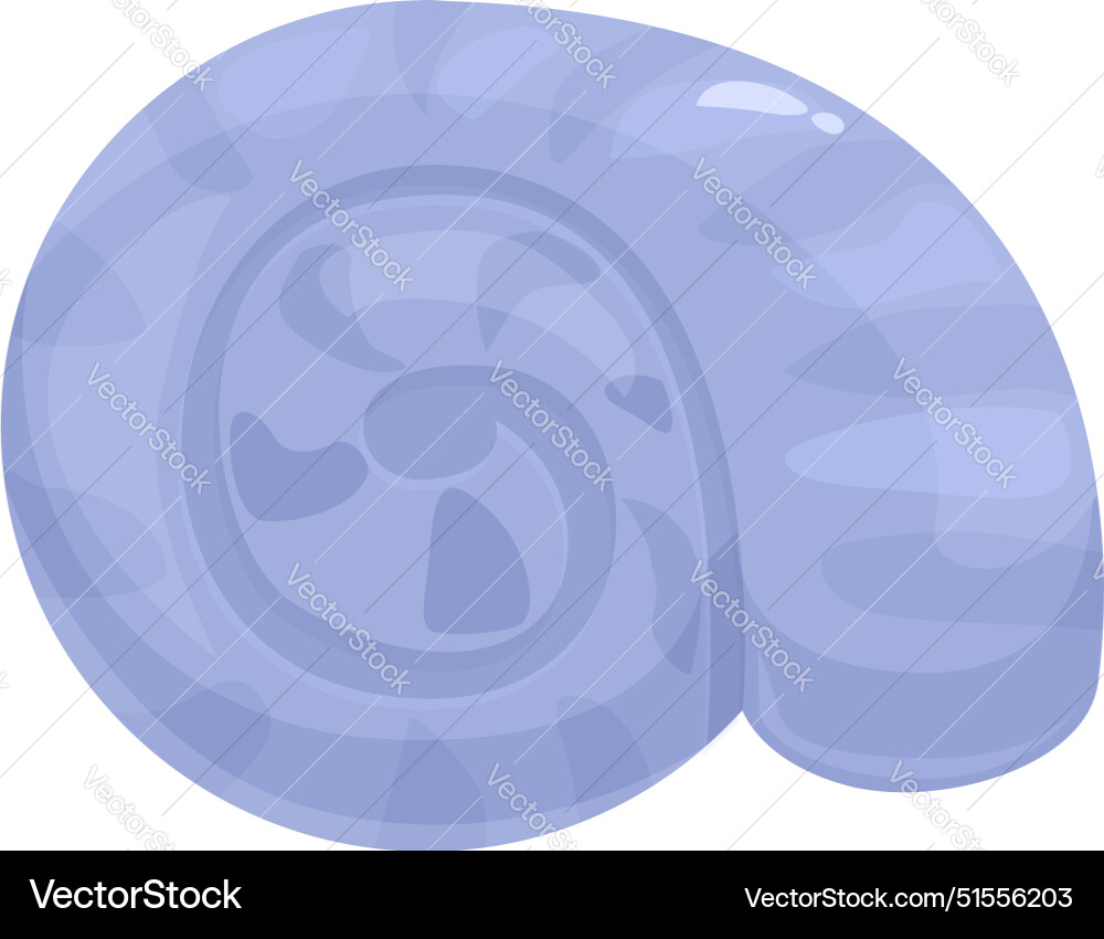 Purple shell with a beautiful spiral shape Vector Image