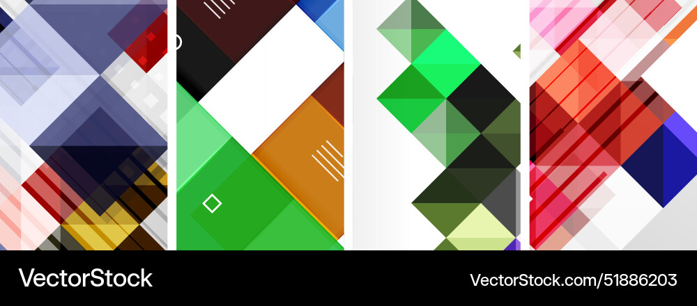Square abstract poster set Royalty Free Vector Image