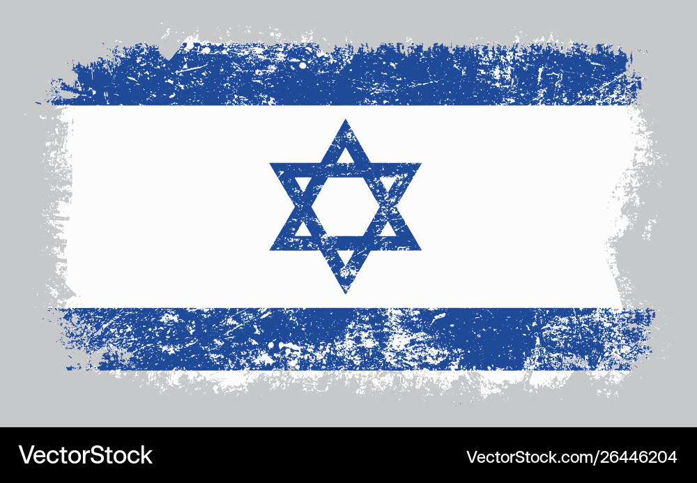 Grunge old flag israel Royalty Free Vector Image