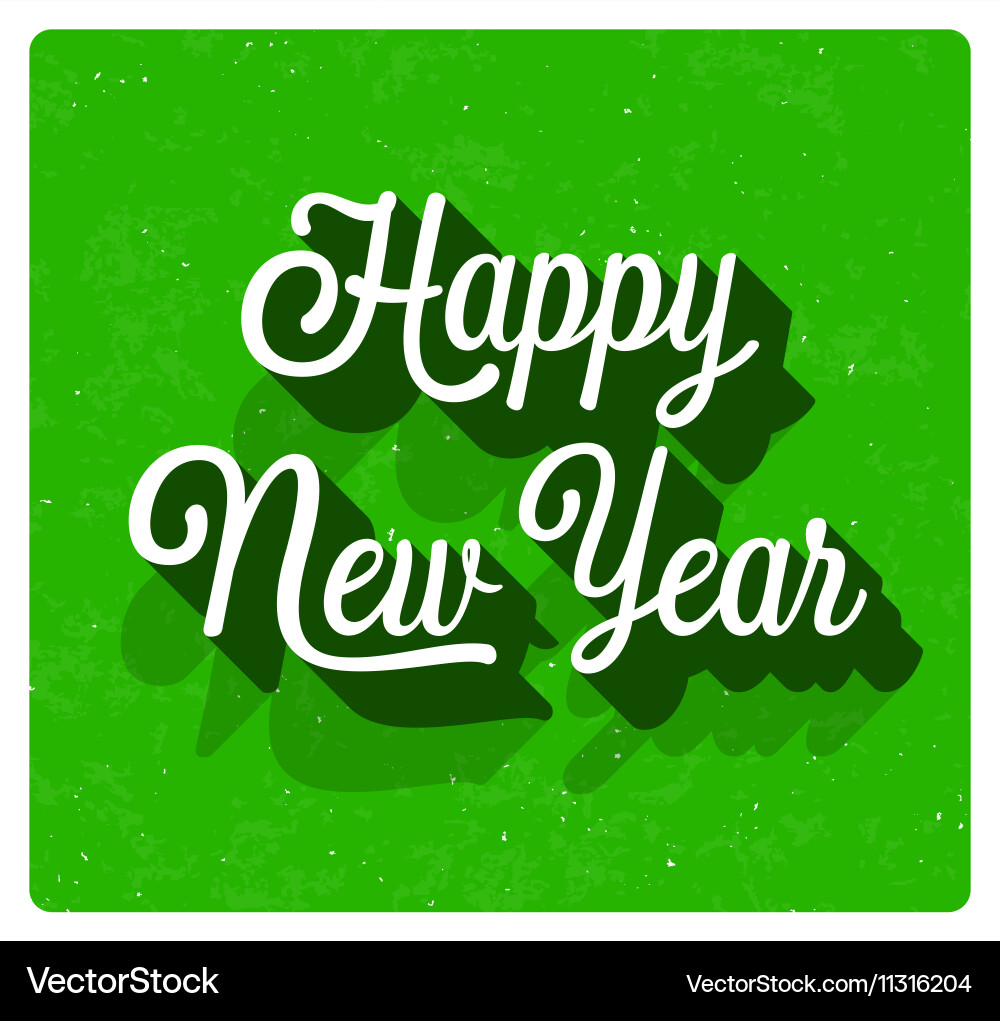 Happy new year greeting card Royalty Free Vector Image