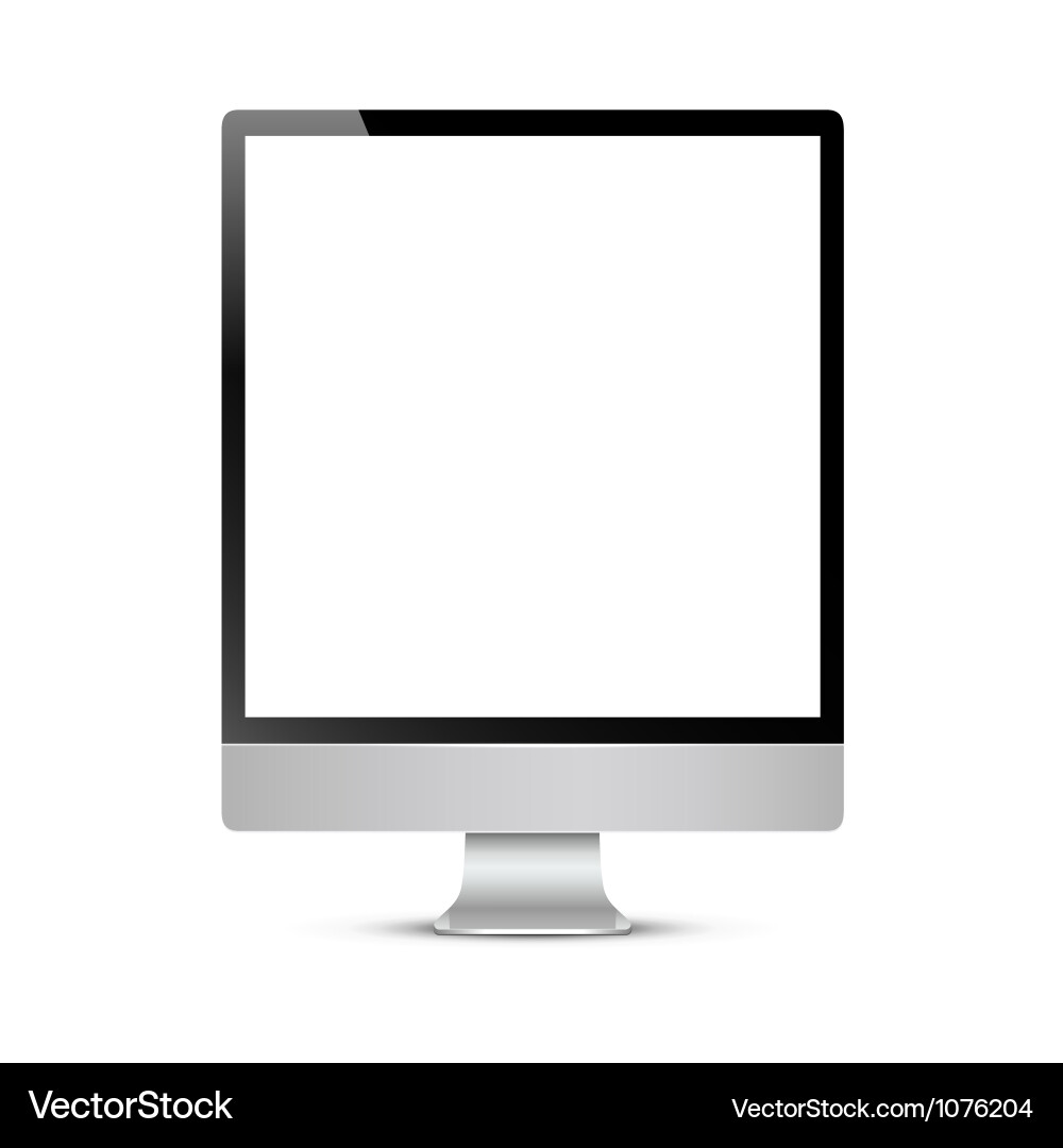 Unusual computer display Royalty Free Vector Image