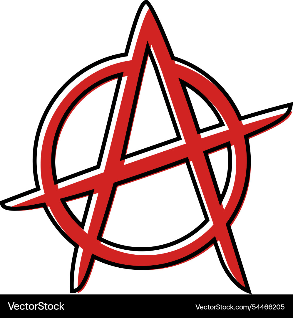 Anarchy subculture style punk color icon Vector Image