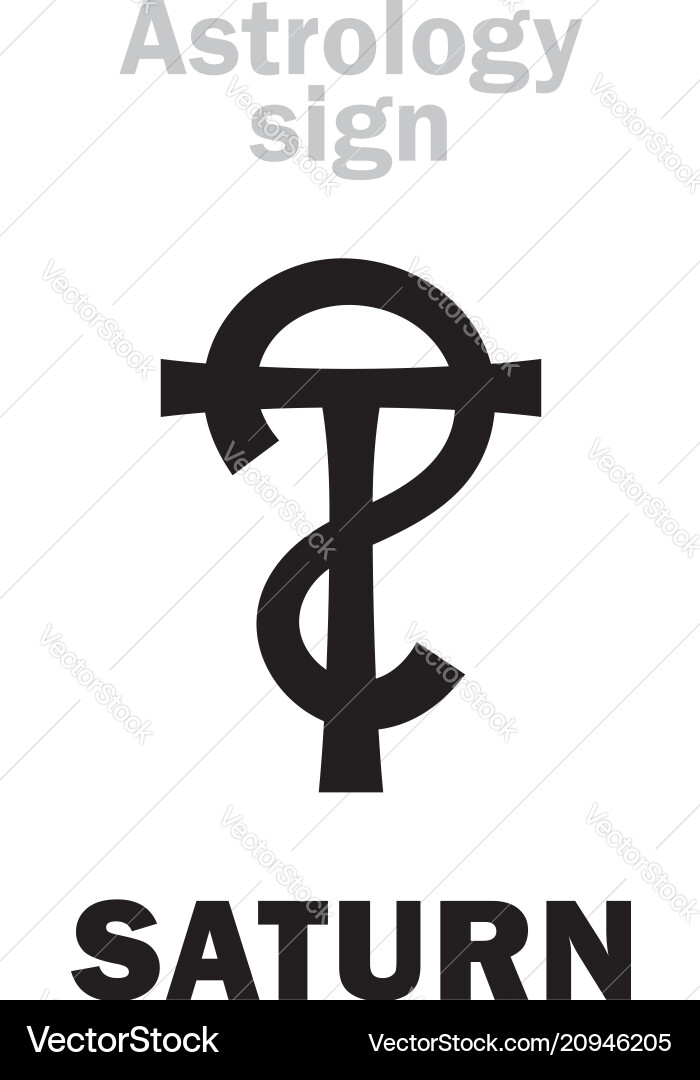 Astrology planet saturn Royalty Free Vector Image