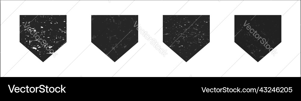 Baseball home plate textured template Royalty Free Vector