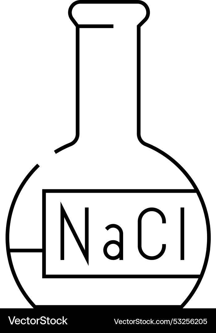 Basic inorganics line icon Royalty Free Vector Image