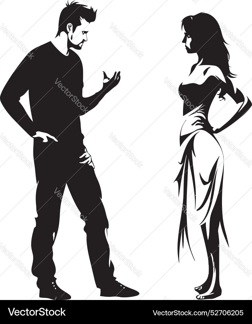 Ire impulse iconography for couples anger Vector Image