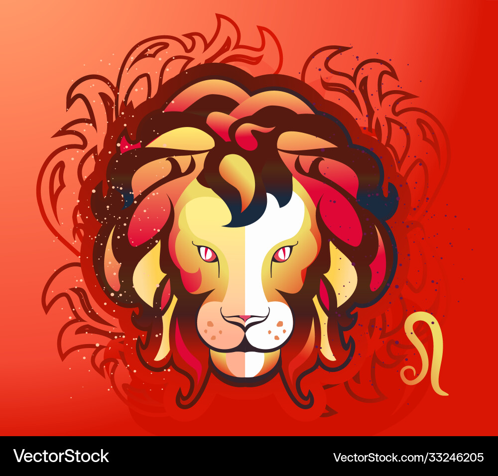 Leo zodiac sign Royalty Free Vector Image - VectorStock