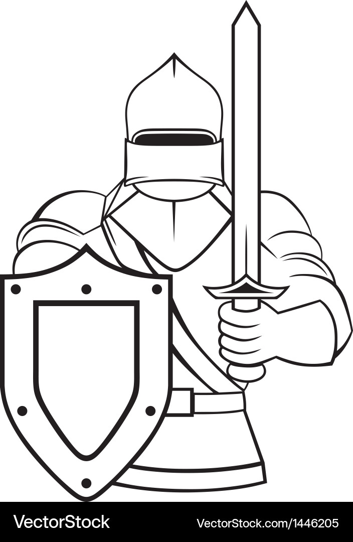 Medieval knight Royalty Free Vector Image - VectorStock