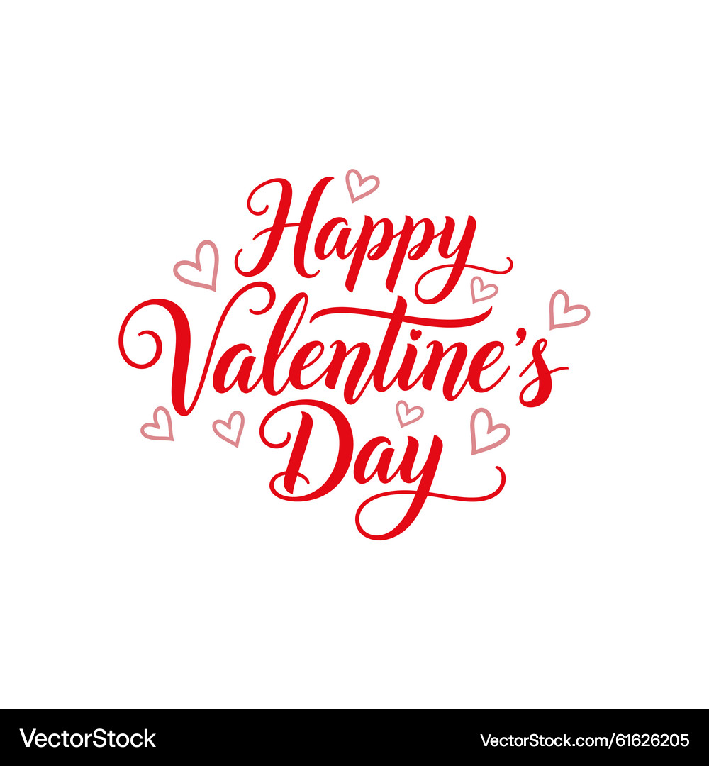 Romantic Valentine's Day Card with Hearts – Free Vector | VectorStock