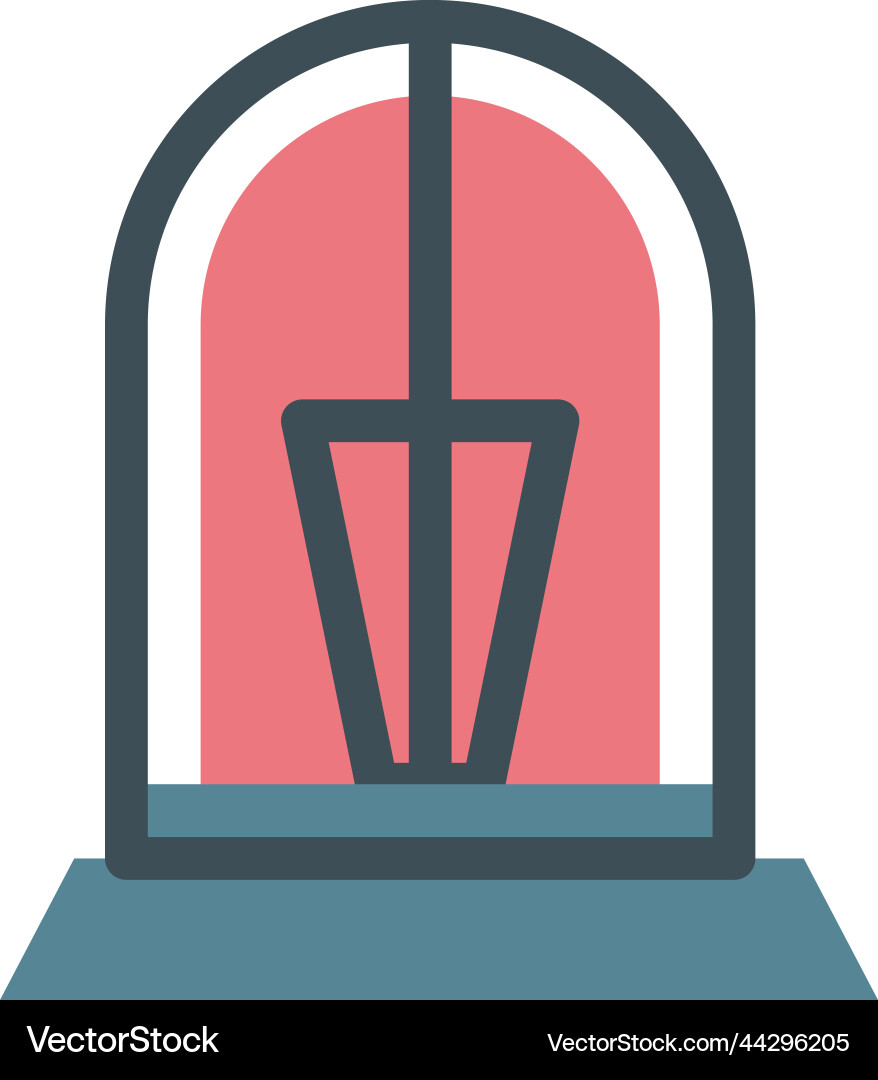 Signal lamp icon red alert light symbol Royalty Free Vector