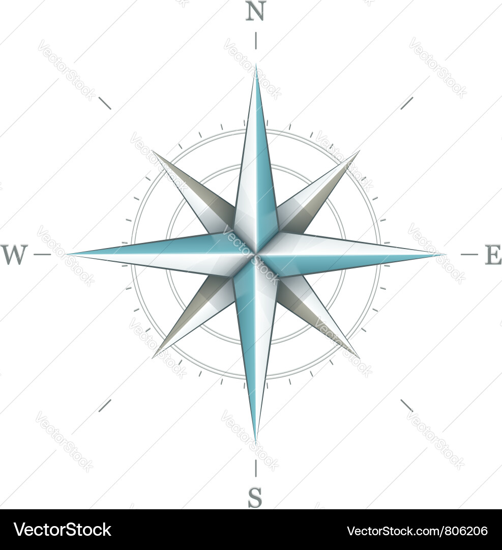 Antique wind rose symbol Royalty Free Vector Image