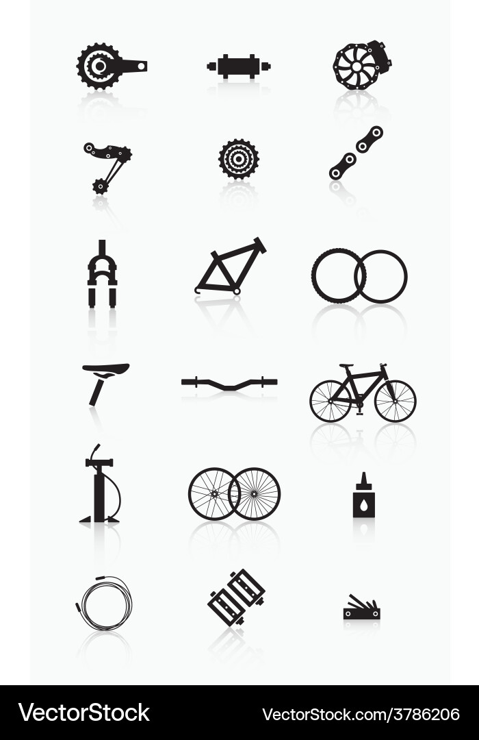 Bicycle Components & Parts Royalty Free Vector Image