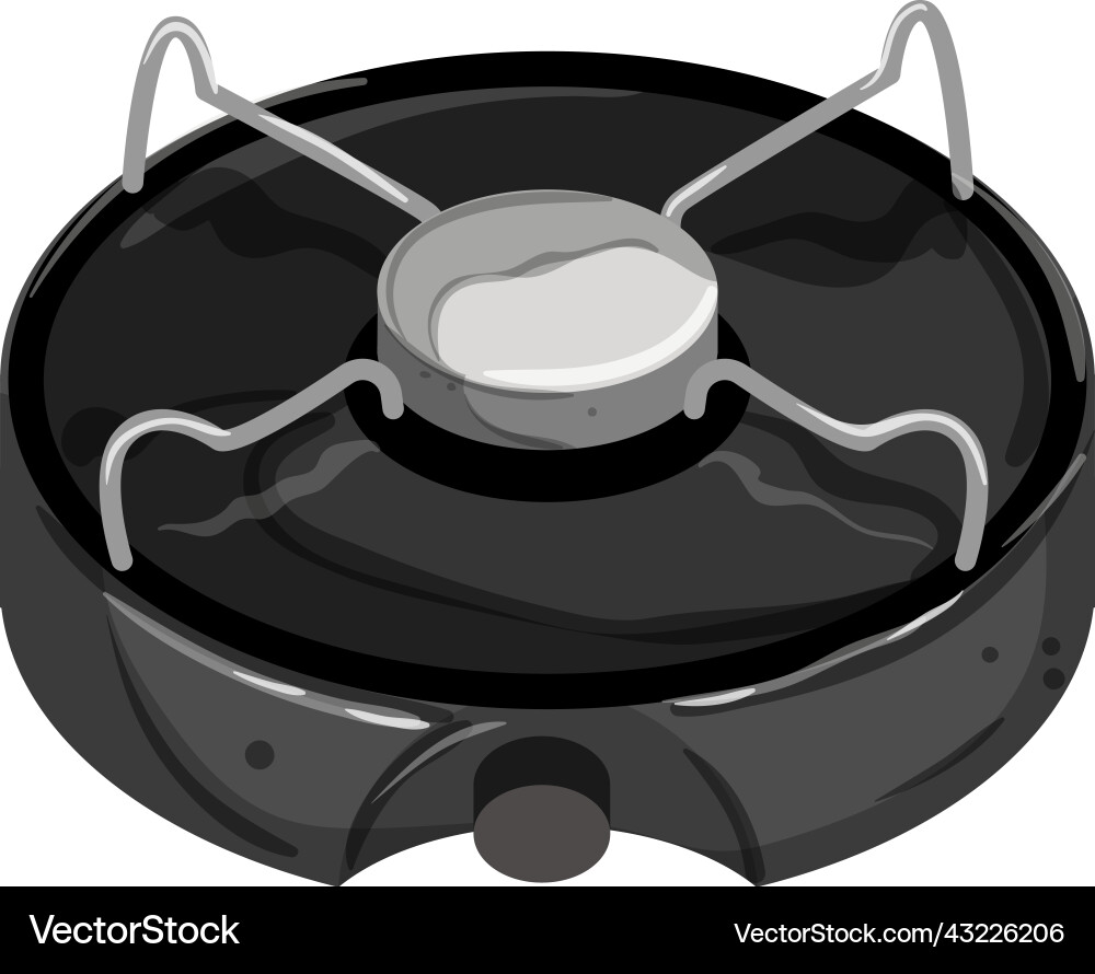Burner stove camp cartoon Royalty Free Vector Image