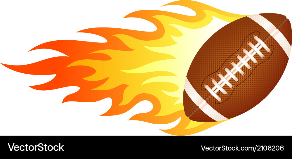 Flaming football Royalty Free Vector Image - VectorStock