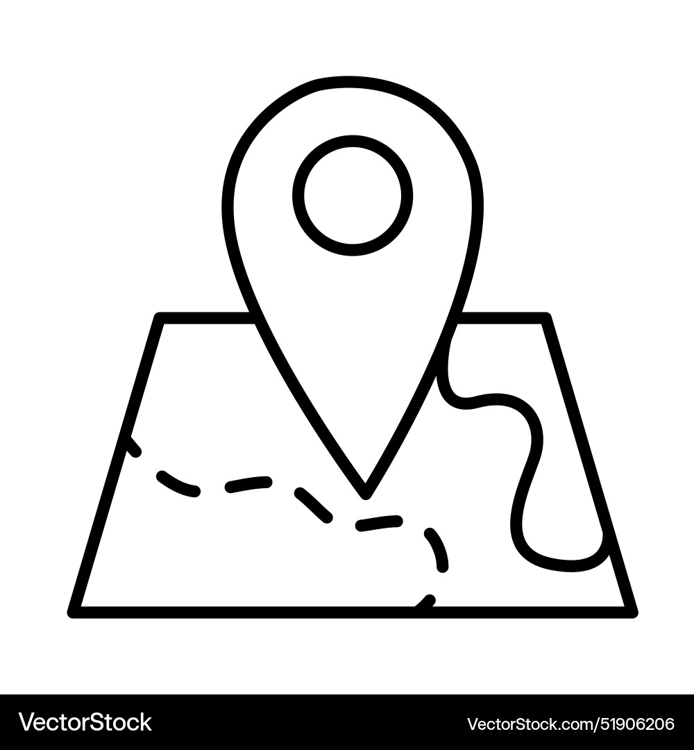 Map icon in thin line style graphic design Vector Image