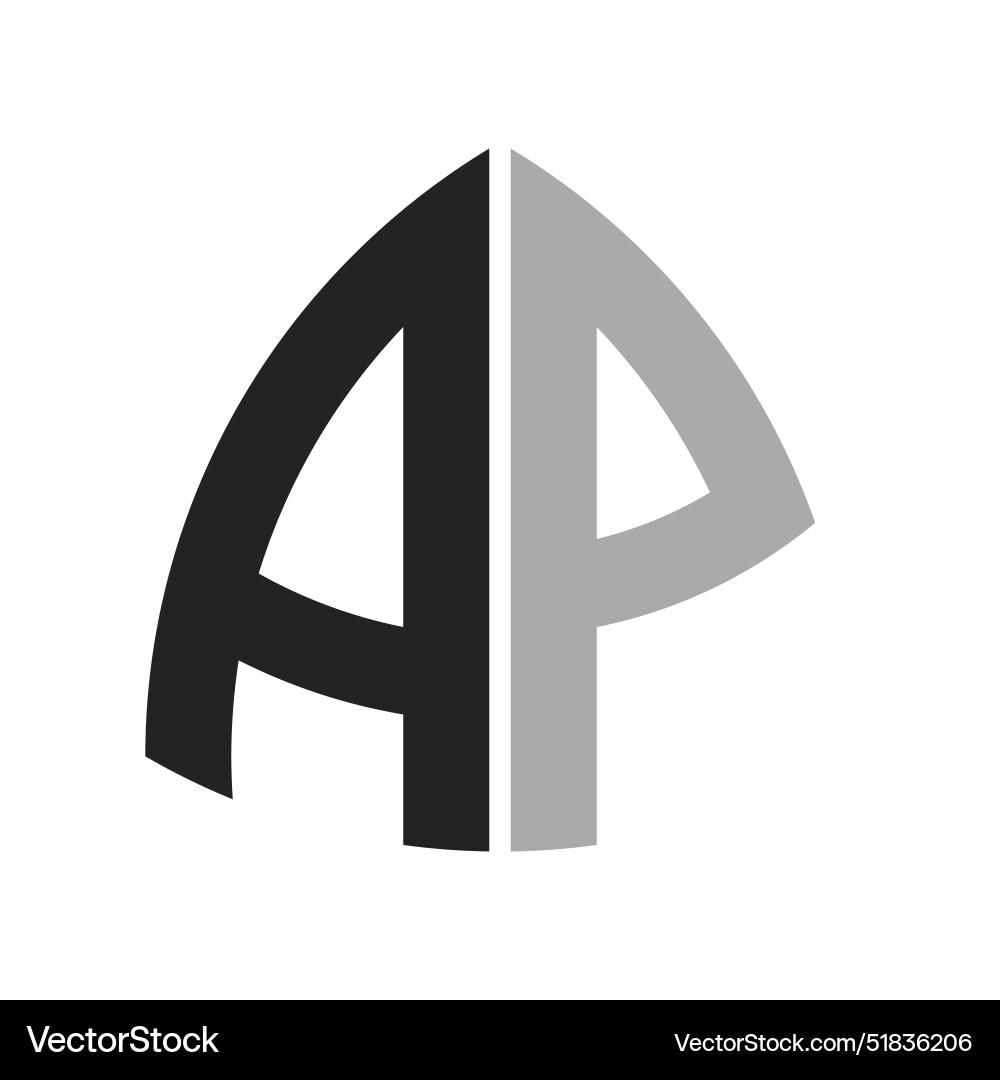 Modern creative ap logo design letter icon Vector Image