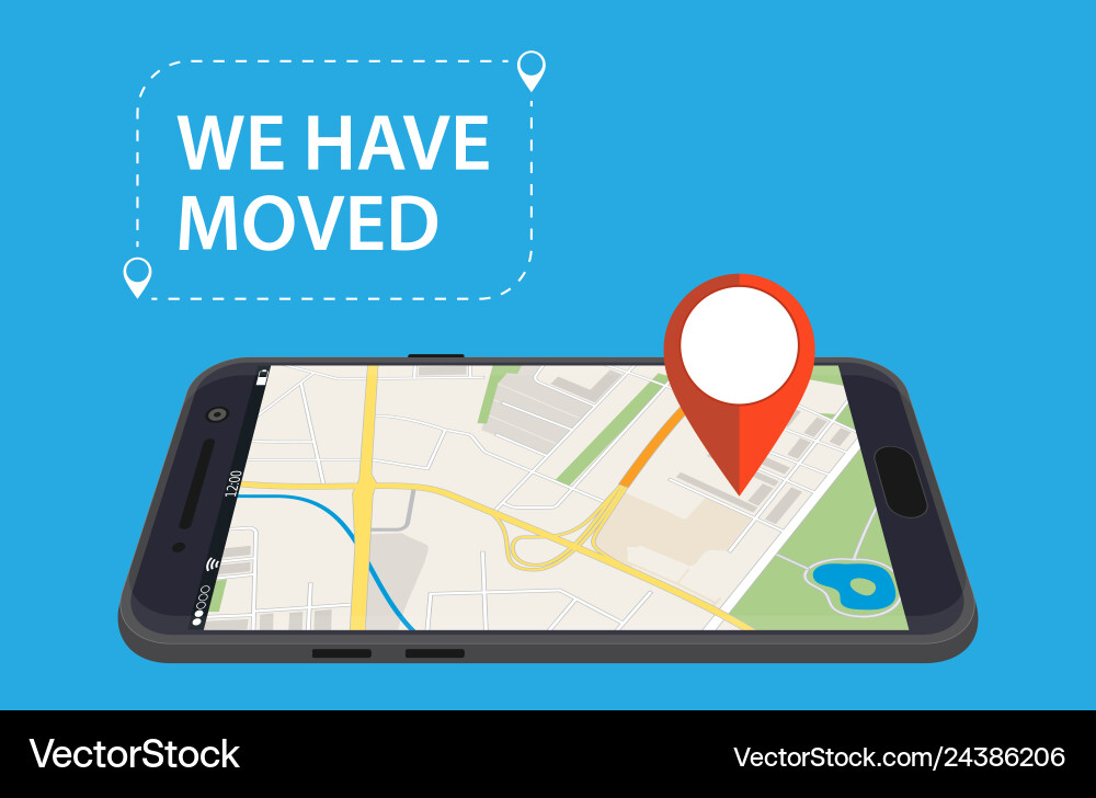 Moving concept changing address Royalty Free Vector Image