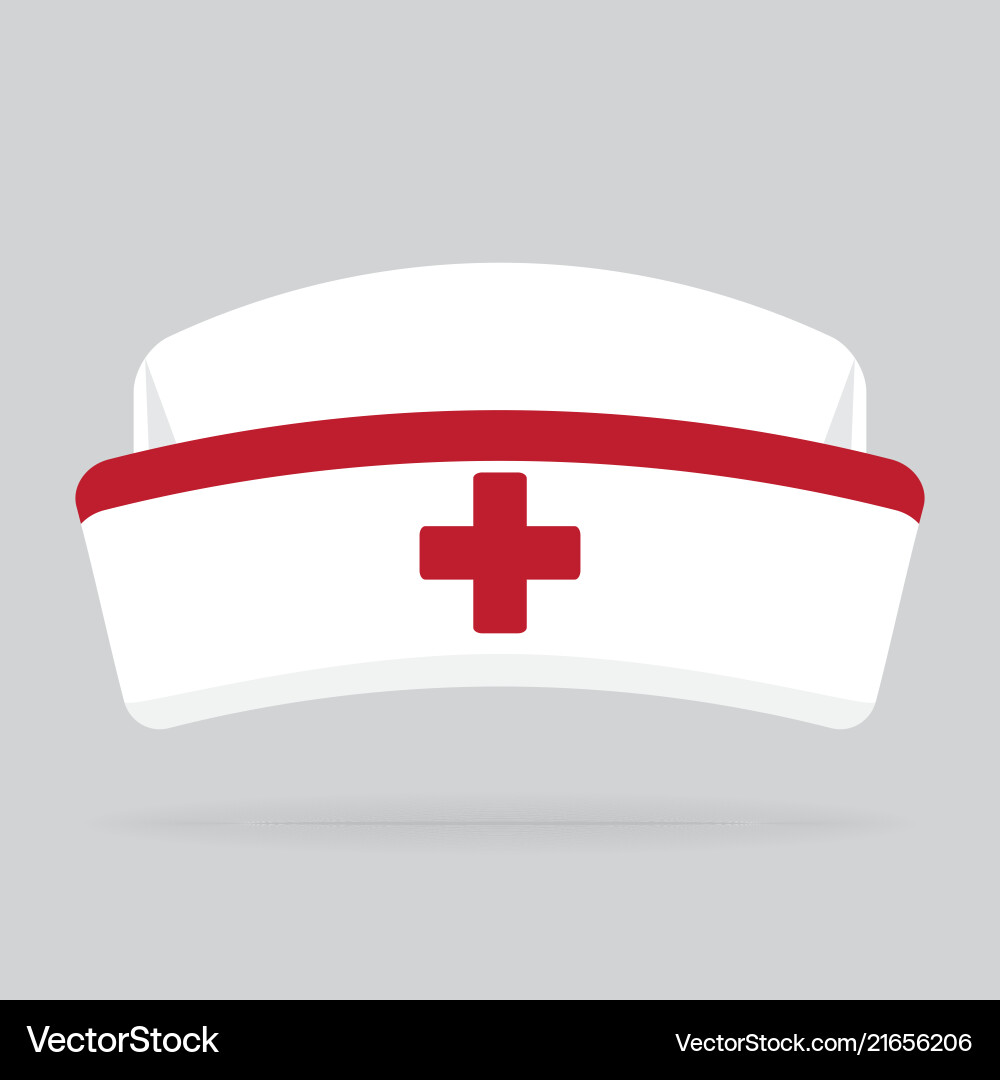 Nurse hat isolated on background Royalty Free Vector Image