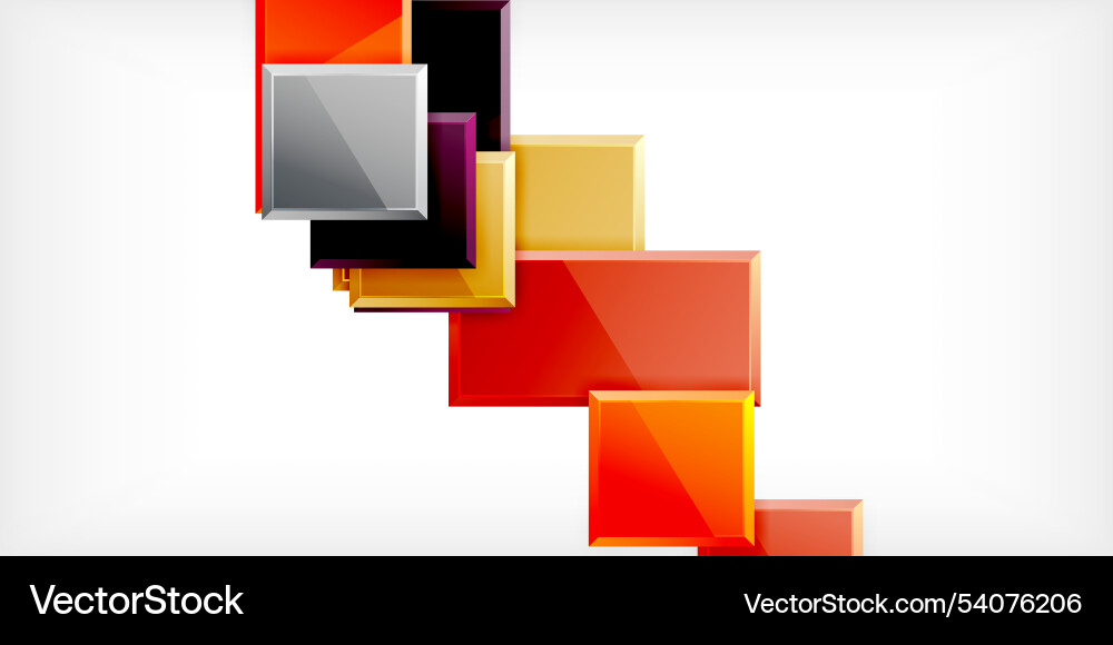 Square shape color abstract geometry Royalty Free Vector