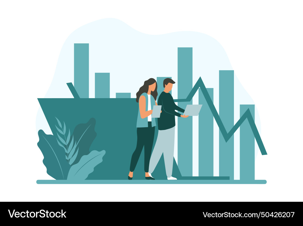 Business discussion flat design Royalty Free Vector Image