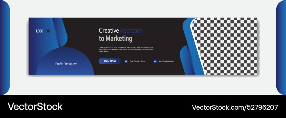 Creative and simple real estate linkedin cover Vector Image