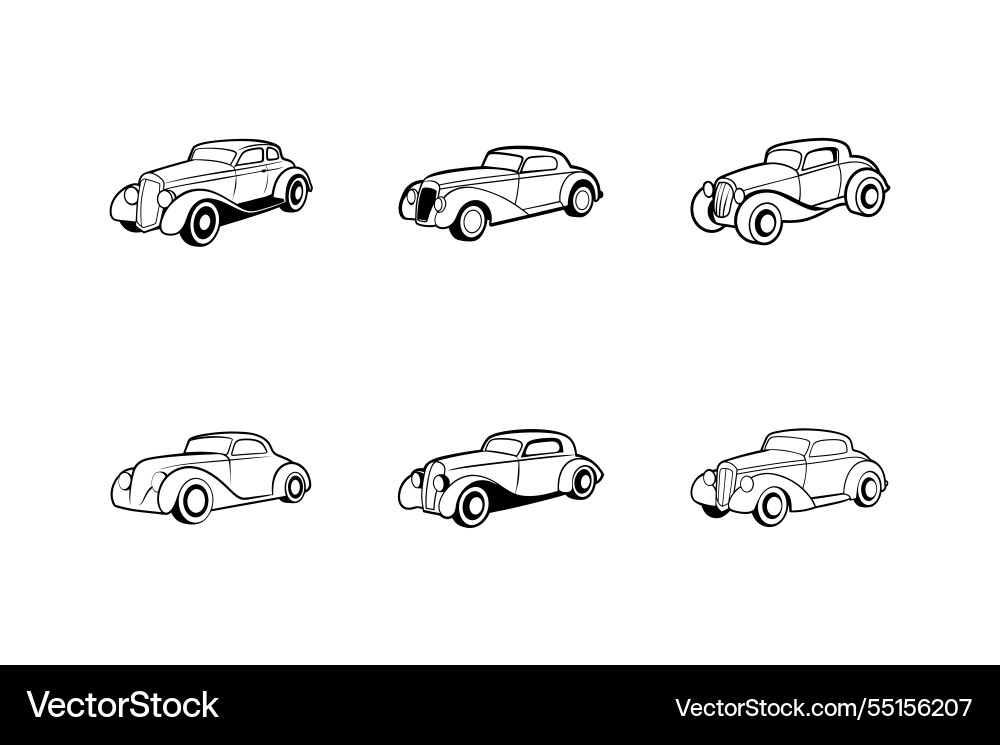 Hot rod line art Royalty Free Vector Image - VectorStock