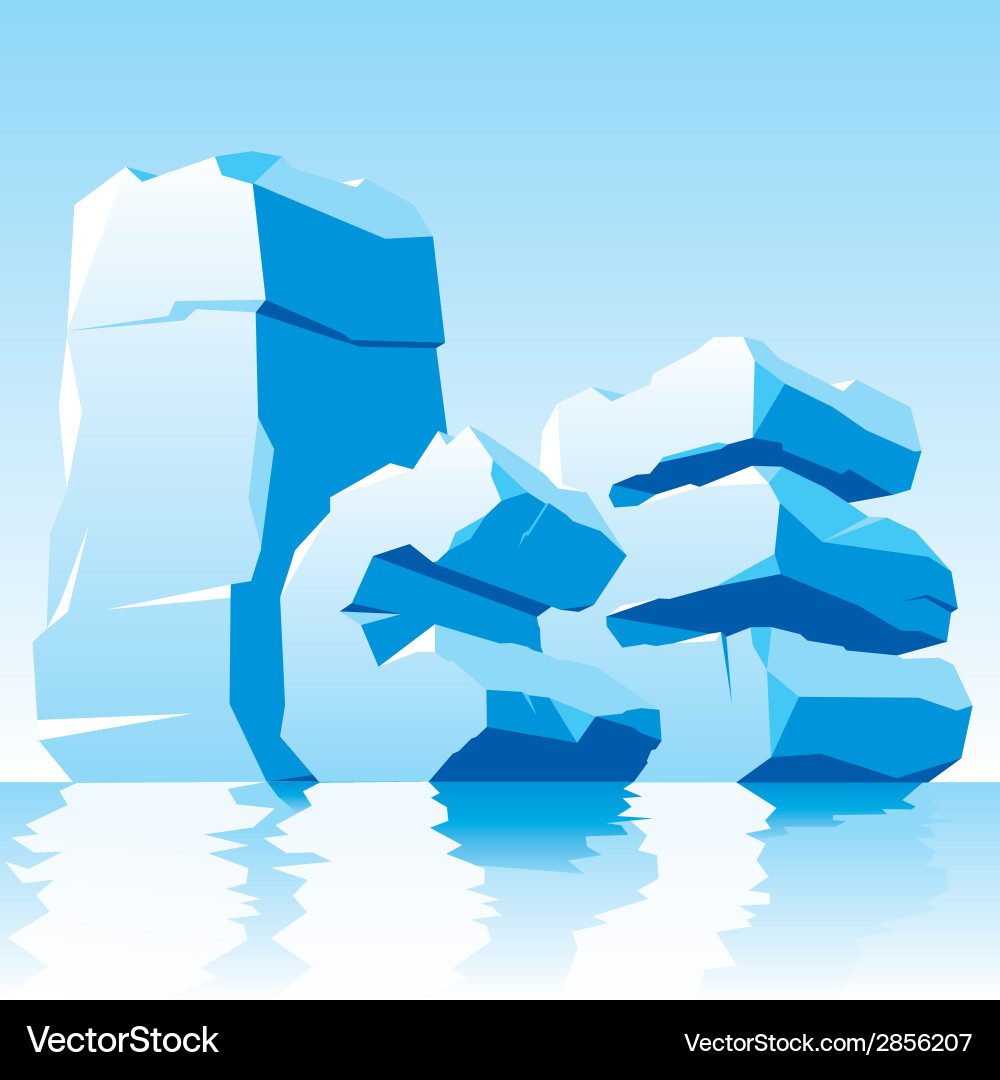Ice word Royalty Free Vector Image - VectorStock
