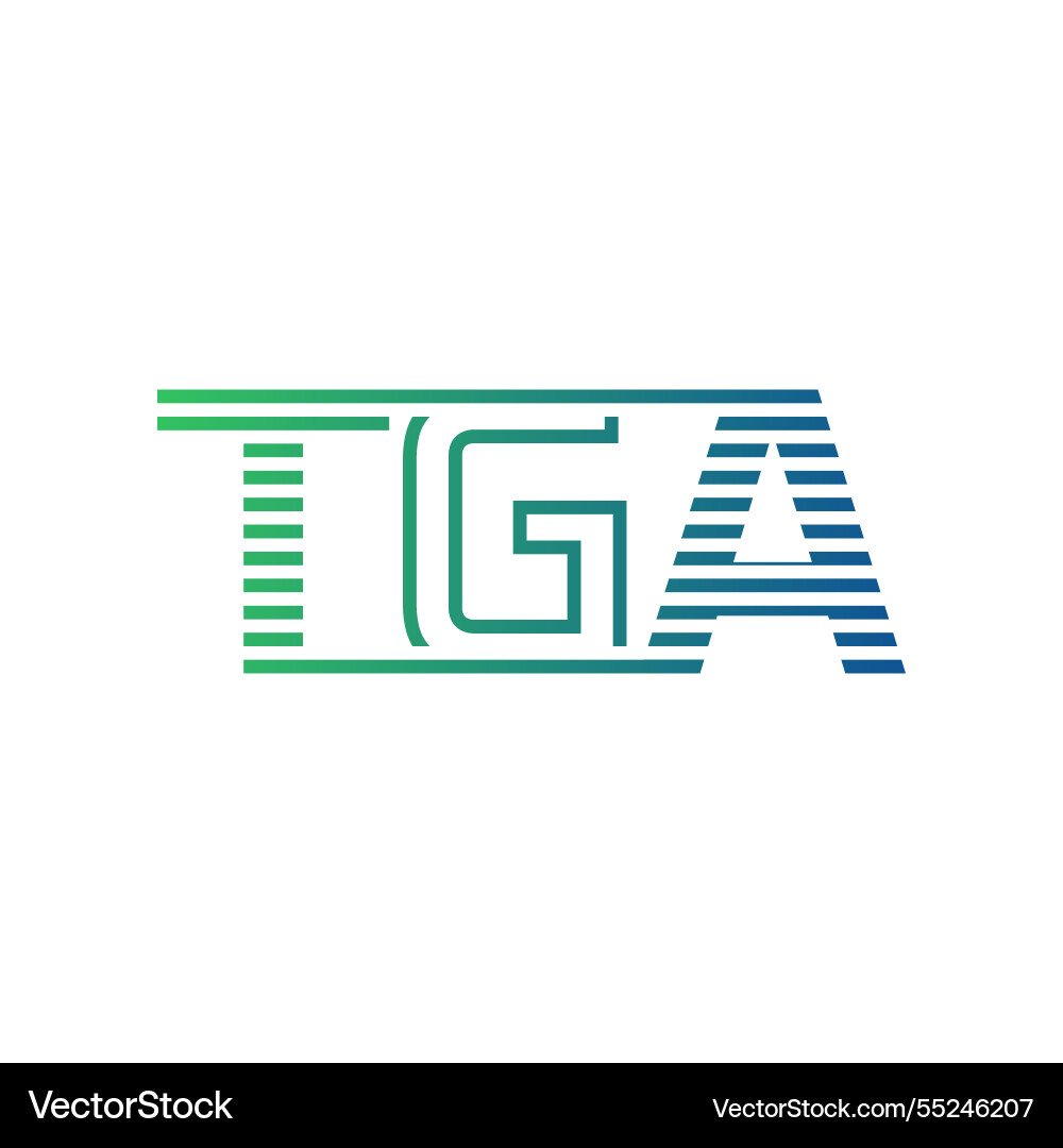 Modern tga logo design letter minimalist Vector Image