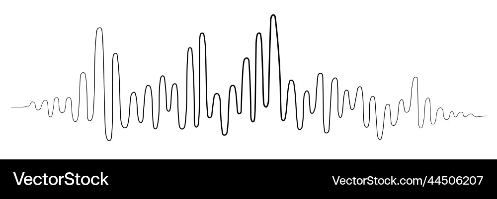 Music sound wave musical element Royalty Free Vector Image