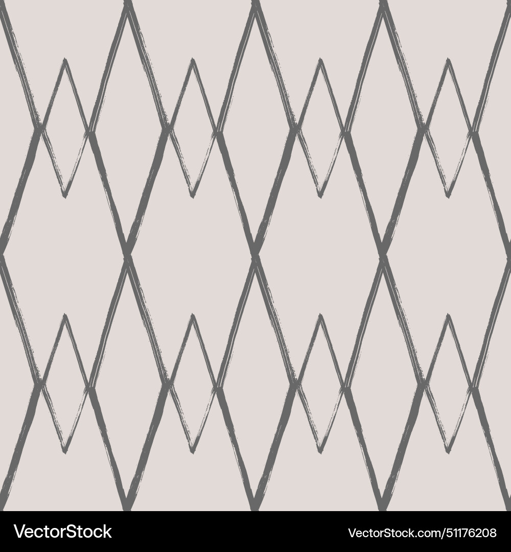 Argyle pattern from brush strokes diamond Vector Image