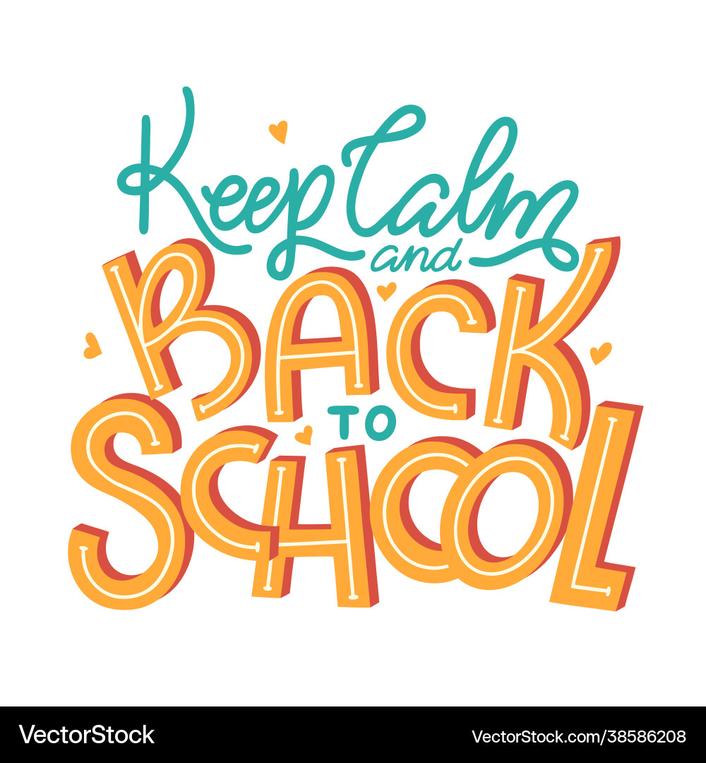 Back to school lettering handwritten Royalty Free Vector