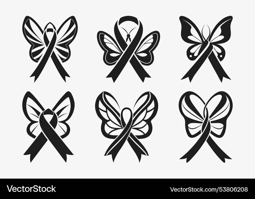 Cancer Awareness Ribbon Royalty Free Vector Image