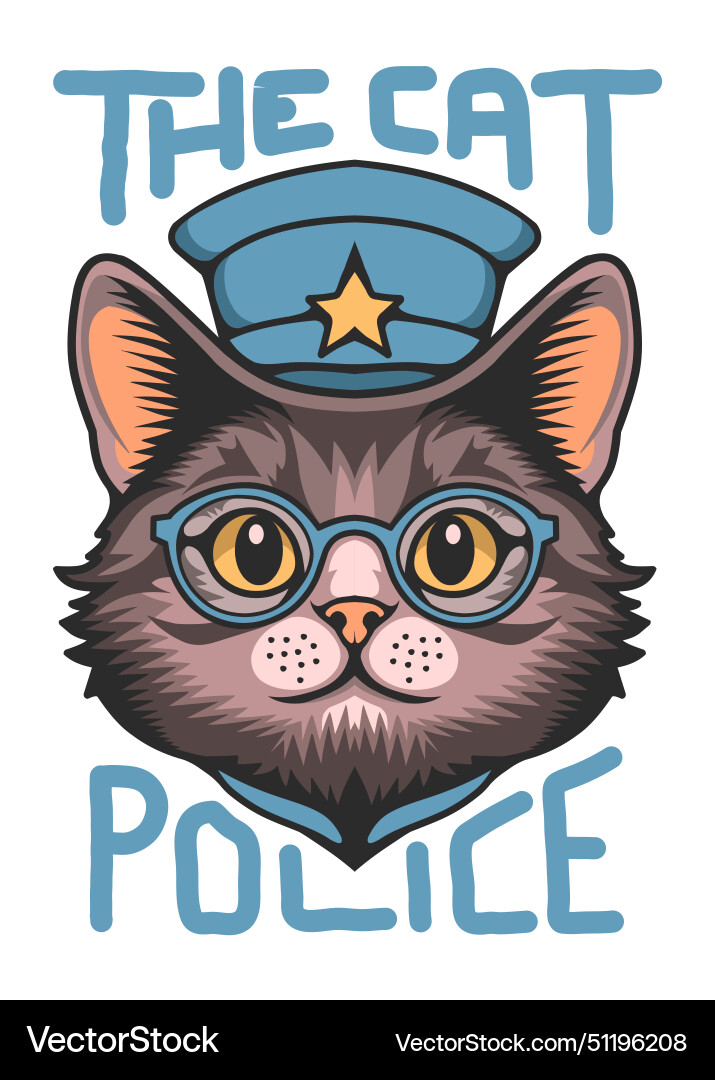 Cat police Royalty Free Vector Image - VectorStock