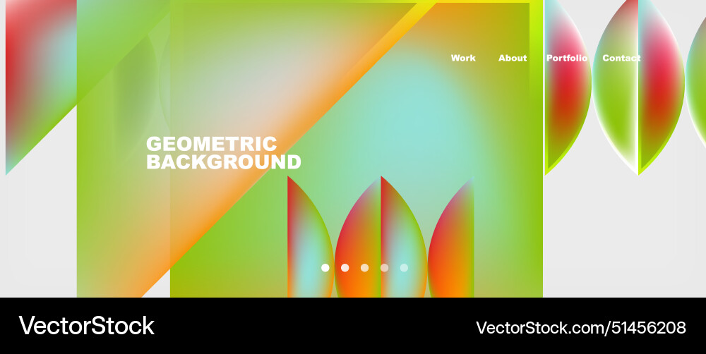 Colorful gradients with abstract geometric shapes Vector Image