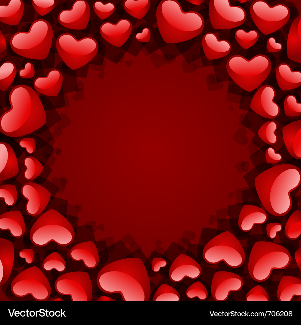 Hearts border Royalty Free Vector Image - VectorStock