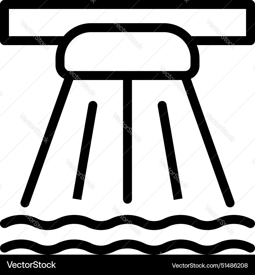 Hydro power dam icon Royalty Free Vector Image